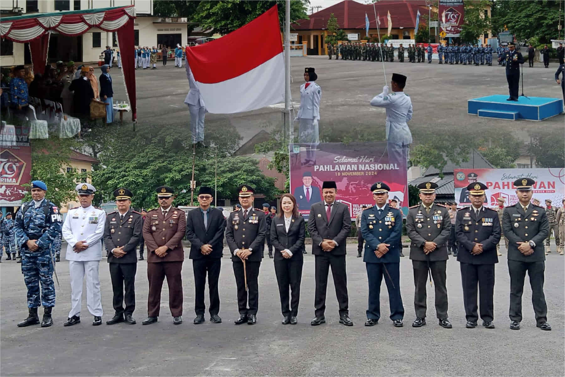 Upacara Peringatan Hari Pahlawan di Gedung Nasional Tanjungpandan ...