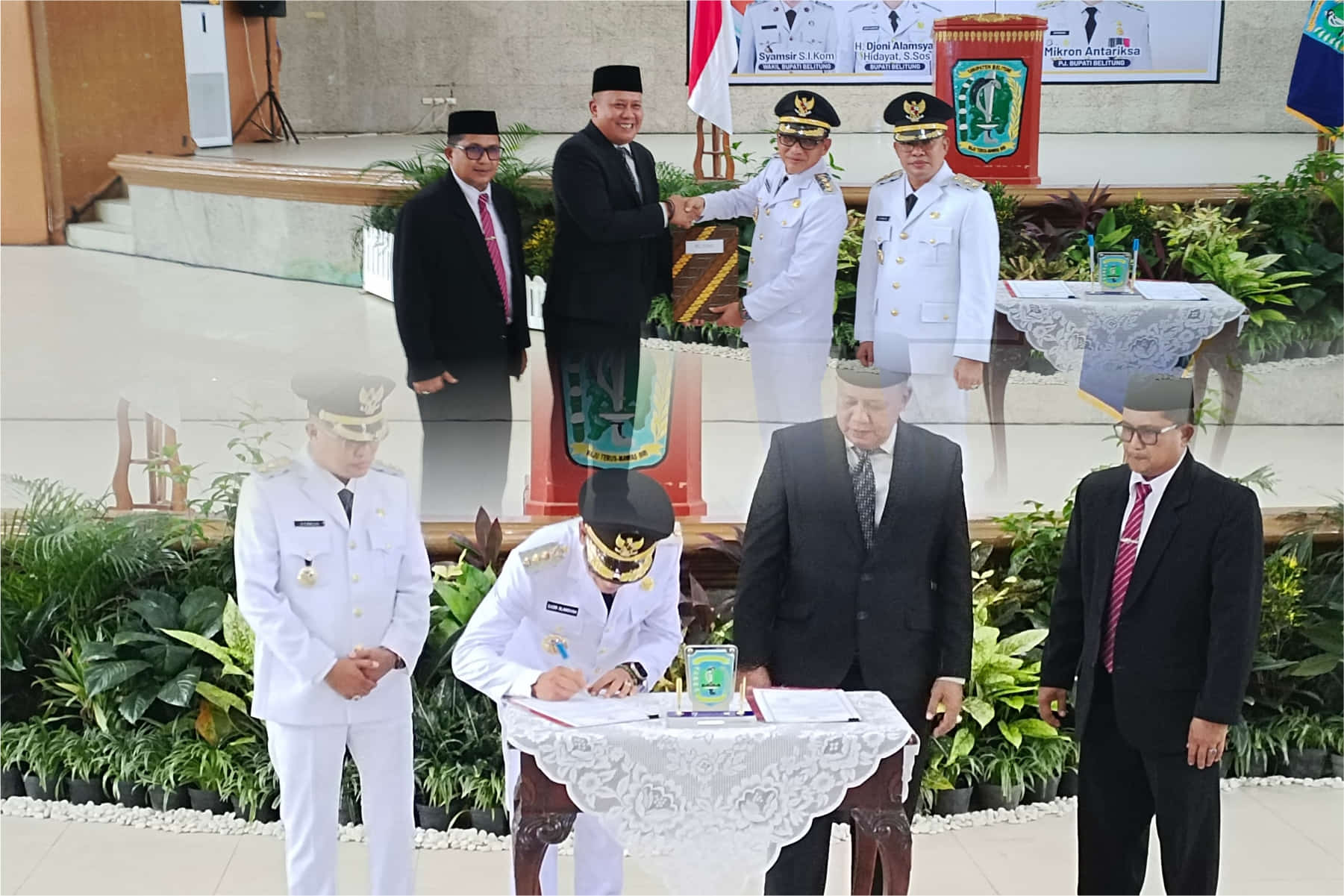 Sertijab Pj Bupati Belitung Kepada Bupati Belitung, Mikron Titip Pesan ...